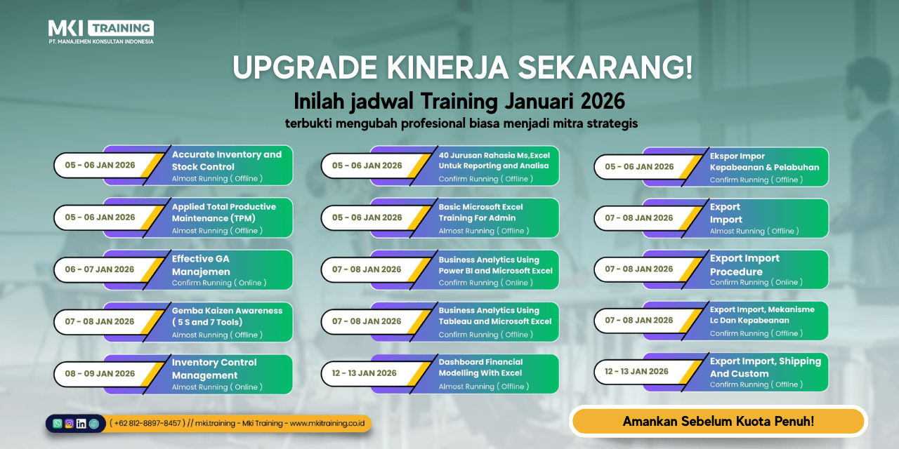 Ini Jadwal Training Januari 2026 yang Akan Mengubah Kinerja Anda! - MKI ...